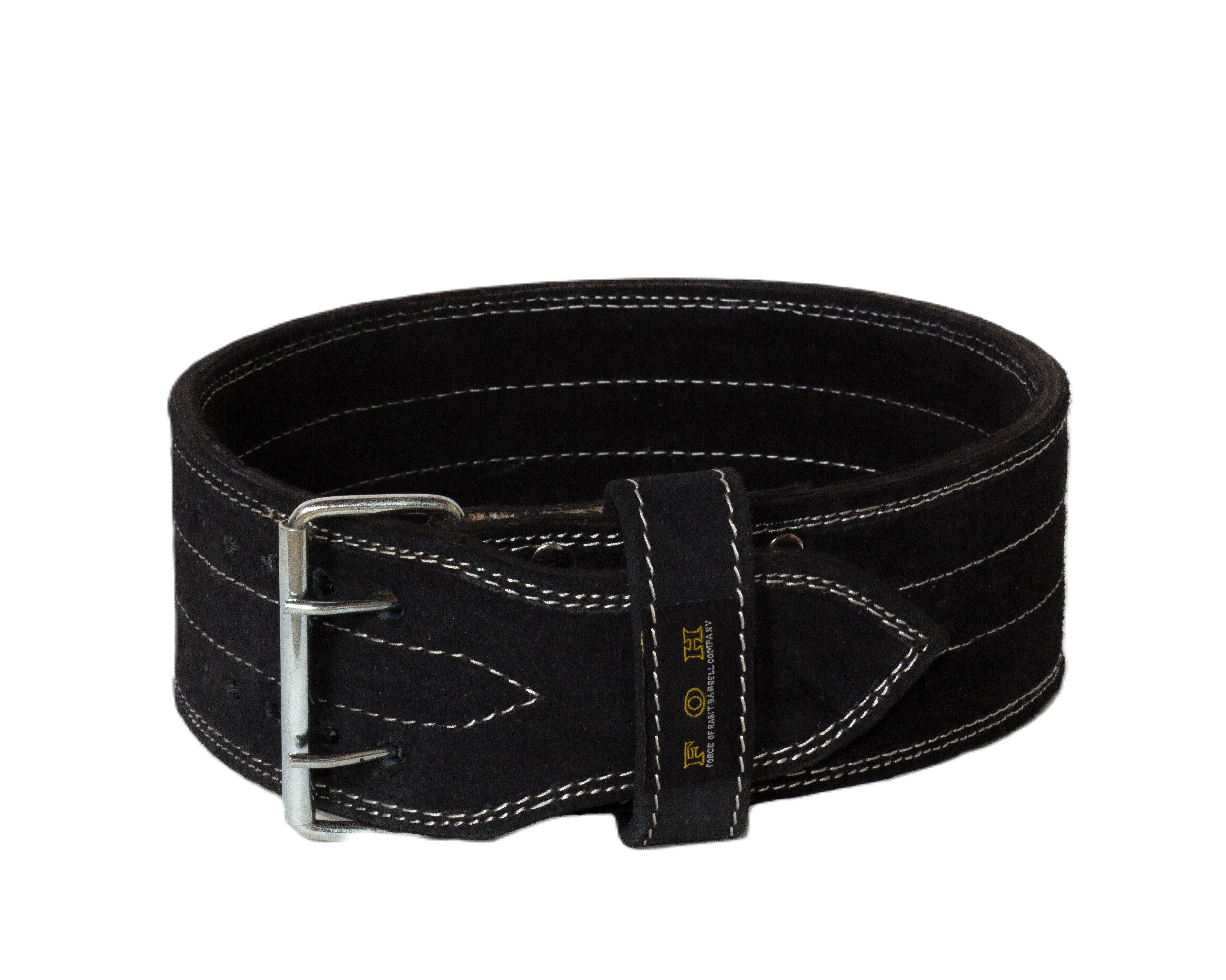 Double Prong 10MM Suede Leather Powerlifting Belt – Force of Habit ...